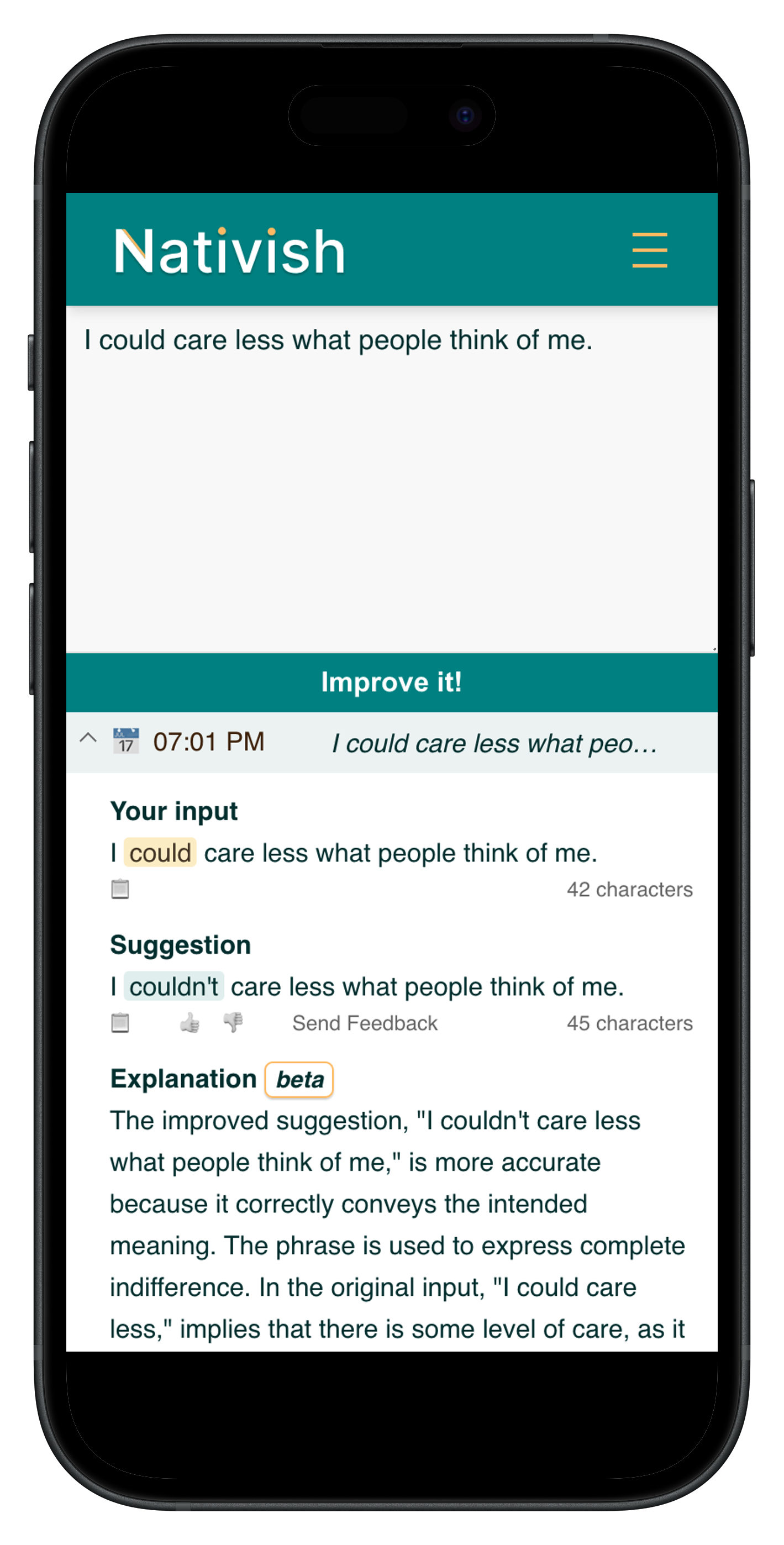 Nativish | Instant Native-Level Writing in Any Language